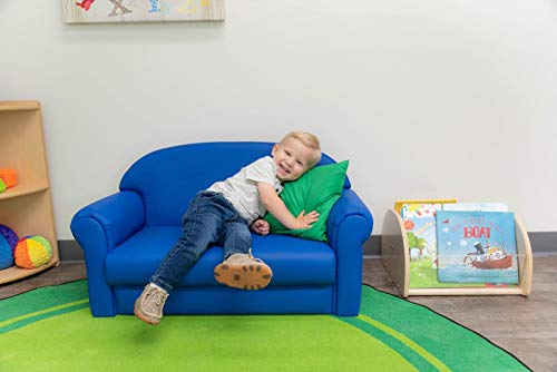 Children's Factory As We Grow Toddler Sofa, Blue, CF805-197, Flexible Seating for Daycare or Preschool, Kids Reading Couch, Playroom Furniture