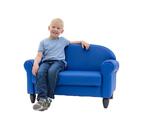 Children's Factory As We Grow Toddler Sofa, Blue, CF805-197, Flexible Seating for Daycare or Preschool, Kids Reading Couch, Playroom Furniture