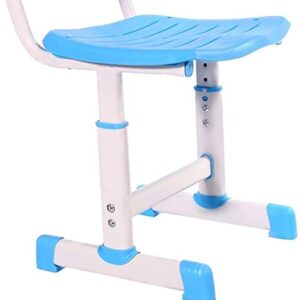 Atezch_ Kids Functional Desk and Chair Set, Height Adjustable Children School Study Desk, Metal Hook and Storage Drawer for Boys Girls, Anti-Slip (Blue)