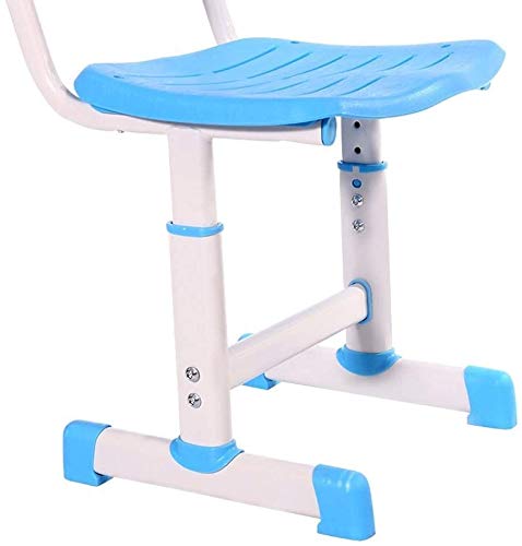 Atezch_ Kids Functional Desk and Chair Set, Height Adjustable Children School Study Desk, Metal Hook and Storage Drawer for Boys Girls, Anti-Slip (Blue)