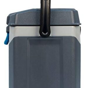 Igloo BMX 25 Quart Cooler with Cool Riser Technology, Fish Ruler, and Tie-Down Points - 11.29 Pounds - Carbonite Gray and Blue