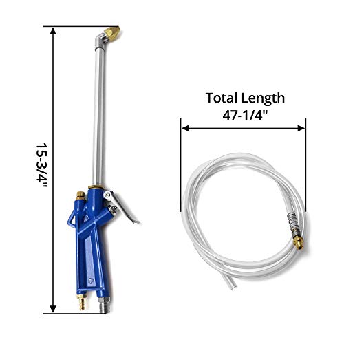 QWORK Air Blow Gun Pneumatic Engine Cleaning Gun with 4Ft Hose, Cleaning Degreaser Sprayer Tool