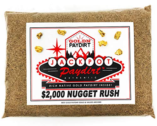 Jackpot '2K Nugget Rush' Gold Paydirt Panning Pay Dirt Bag – Gold Prospecting Concentrate