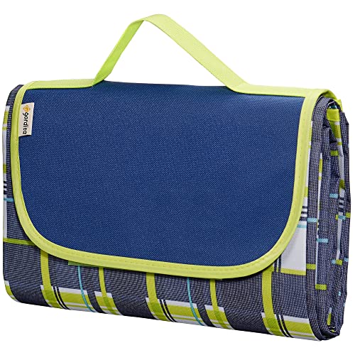 GORDITA Extra Large Picnic & Outdoor Blanket for Water-Resistant Handy Mat Tote Great for Outdoor Beach, Hiking Camping on Grass Waterproof Sand Proof (Bule)