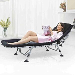 XZGDEN Lightweight Mahanz Sun Lounger Camping Chairs Folding Bed Office Lunch Break Single Bed Siesta Bed Simple Bed Babysitter Bed Thick Alloy Tube Foam Mattress