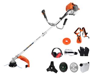 proyama 42.7cc gas weed wacker, 3 in 1 weed eater gas powered, brush cutter and gas string trimmer 2-cycle extreme duty, grass trimmer 2023 upgraded