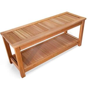 all things cedar sb44 deluxe cedar sauna bench