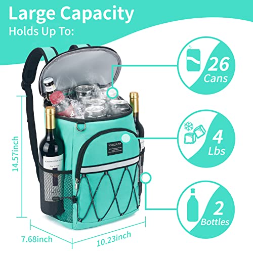 Backpack Cooler Backpack 26 Cans Insulated Leak Proof for Women Men Beach Camping Picnic Fishing Hiking Lunch Backpack Waterproof Cooler