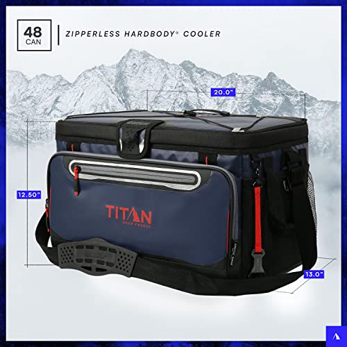 Arctic Zone Titan Deep Freeze 48 Can Zipperless Cooler, Blue