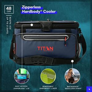 Arctic Zone Titan Deep Freeze 48 Can Zipperless Cooler, Blue