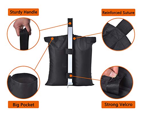 ZFZGFRCS Gazebo Weight Bags, Pop-up Canopy Weights Foot Bag, Heavy-Duty Sandbag Weight Bags for Pop up Canopy Tent Weighted Feet Bag (4 Pack sandbag). (4 Packs)