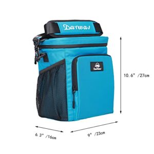 Darwav Golf Cooler, 12-Can Insulated Soft Cooler Bag, Fits on Golf Push Cart (Blue)