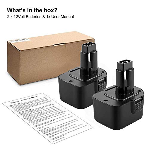 3.6Ah Replacement Battery Compatible with Dewalt 12V Battery DC9071 DW9072 DW9071 DE9037 DE9071 DE9072 DE9074 DE9075 Cordless Tools 2Pack