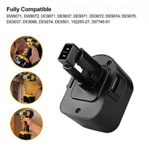 3.6Ah Replacement Battery Compatible with Dewalt 12V Battery DC9071 DW9072 DW9071 DE9037 DE9071 DE9072 DE9074 DE9075 Cordless Tools 2Pack