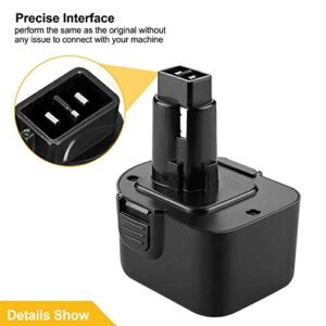 3.6Ah Replacement Battery Compatible with Dewalt 12V Battery DC9071 DW9072 DW9071 DE9037 DE9071 DE9072 DE9074 DE9075 Cordless Tools 2Pack