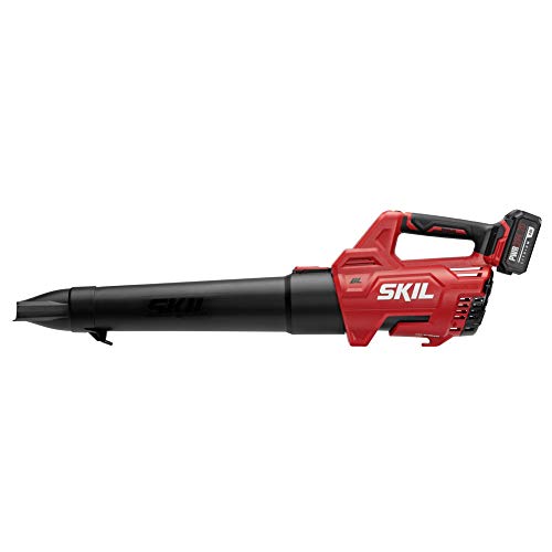 SKIL BL4714B-10 PWR CORE 20 Brushless 400 CFM Leaf Blower Kit, Includes 4.0Ah Battery and Charger