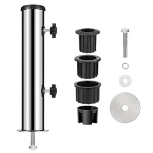 universal granite umbrella stand tube outdoor, stone umbrella stainless steel tube base for outside, heavy duty marble flag pole stake holder, table umbrella tube bracket,diy metal tube umbrella mount