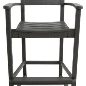 POLYWOOD TD202GY La Casa Café Bar Arm Chair, Slate Grey