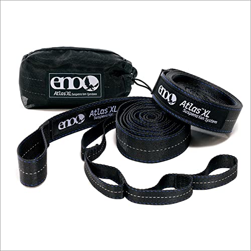 ENO, Eagles Nest Outfitters Atlas XL Hammock Straps Suspension System with Storage Bag, 400 LB Capacity, 13'6" x 1.5/.75"