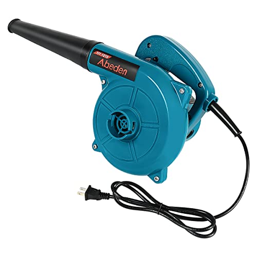 Corded Electric Leaf Blower,2 in 1 Small Handheld Lightweight Sweeper/Vacuum,110V 400W Portbale Blower for Leaf/Snow/Dust Blowing (Blue)