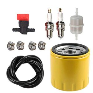 32-083-09-S Air Filter with 52 050 02-S Oil Filter Spark Plug Tune Up Kit Compatible with Kohler 32 083 09 32 883 09-S1 KT610 KT620 KT715 KT725 KT730 KT735 KT740 KT745 19HP-26HP Engine MTD Lawn Mower