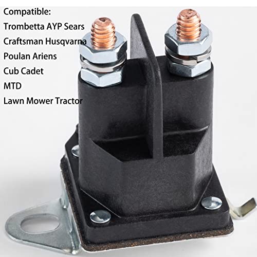 192507 582042801 582042802 Starter Solenoid,Replace 532192507 762-1261-211-51 435-325,Compatible Trombetta AYP Craftsman Husqvarna Cub Cadet MTD Lawn Mower Tractor