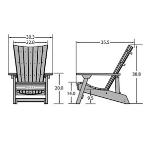 Highwood Manhattan Beach Adirondack Chair, One Size, Nantucket Blue