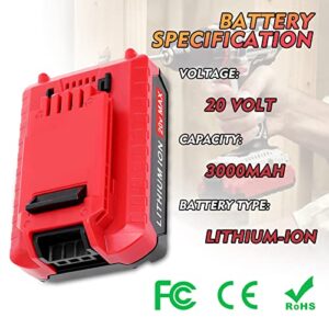 2 Packs 3.0Ah 20 Volt PCC680LP PCC682L Battery Compatible with Porter Cable 20V Battery Lithium PCC680L PCC681L PCC685L PCC685LP