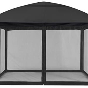 MASTERCANOPY Soft Top Outdoor Garden Gazebo for Patios with Netting Walls (10x10, Dark Gray)