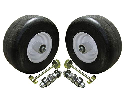 2 Pack 13x5x6 White No Flat Front Solid Tire Puncture Proof Fits Exmark Fits Toro mowers Matching The Following part Numbers 109-126 - 103-351 - 126-5360 1-633582 1-633002