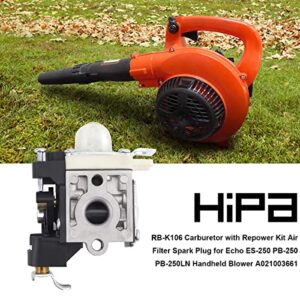 Hipa RB-K106 PB-250LN Carburetor with Repower Kit Spark Plug for Echo Leaf Blower PB250 ES-250 PB-250 PB-250LN Handheld Blower A021003661 Carb