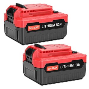 kunlun 2pack 6.5ah 20v max replacement battery for porter-cable 20v lithium battery pcc681l pcc685l pcc685lp pcc680l pcc682l pcc600 pcc640 20-volts lithium batteries