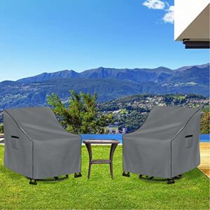 Dalema Outdoor Swivel Lounge Chair Cover 4 Pack(37.5" L x 39.25" W x 38.5" H),100% Waterproof Heavy Duty Patio Chair Covers,Protector Cover for Swivel Rocker Patio Chair,Grey.