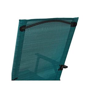 RAYTIK Square Set of 2 Outdoor Patio Steel Sling Folding Chair, Teal