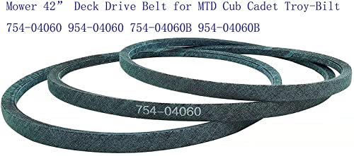 Mower 42” Deck Drive Belt for MTD Cub Cadet Troy-Bilt 754-04060 954-04060 754-04060B 954-04060B