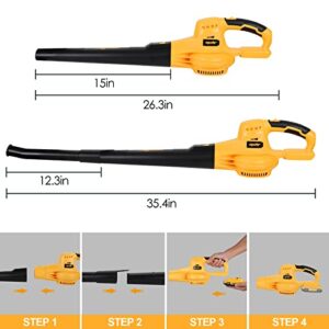 Mellif Cordless Leaf Blower for Dewalt 20V Max Battery, Handheld Electric Power Leaf Blower for Lawn Care & Yard Cleaning(Battery Not Included)