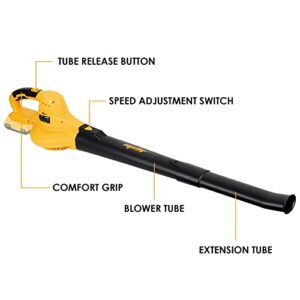 Mellif Cordless Leaf Blower for Dewalt 20V Max Battery, Handheld Electric Power Leaf Blower for Lawn Care & Yard Cleaning(Battery Not Included)