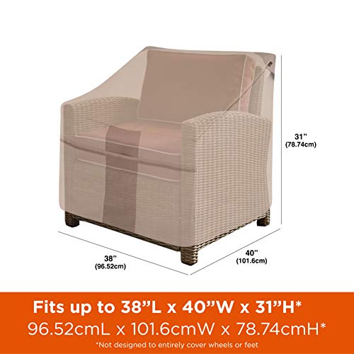 MODERN LEISURE® Monterey Deep Seated Patio Lounge Chair Cover, 38" L x 40" W x 31" H, Beige