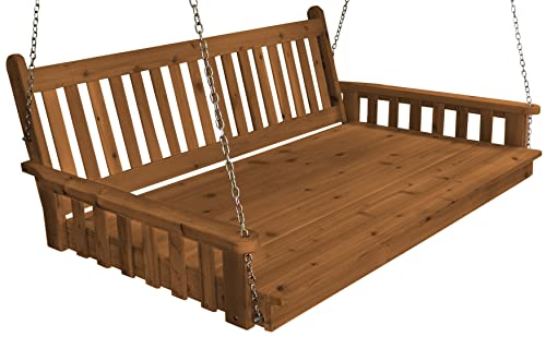 Pine 6' Traditional English Swingbed, Oak Stain