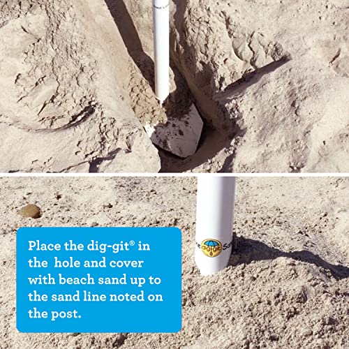 dig-git Best Beach Umbrella Sand Anchor and Umbrella The Solution to securing Beach Umbrellas