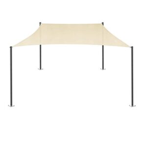 e&k sunrise 12′ x 12′ waterproof sun shade sail-beige rectangle uv block durable awning perfect for canopy outdoor garden backyard-customized