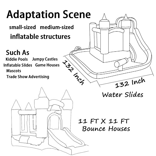 Air Blower, 0.6 Hp Bounce House Blower, 450 Watt Air Blower for Inflatables Bouncy Castle Slide House Jumper (0.6HP/450W)