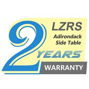 LZRS Adirondack Square Side Table, Pool Composite Patio Table,HDPE End Tables for Backyard,Pool, Indoor Companion, Easy Maintenance & Weather Resistant(Grey)