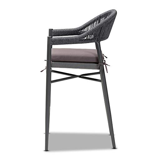 Baxton Studio Bar Stools, Grey