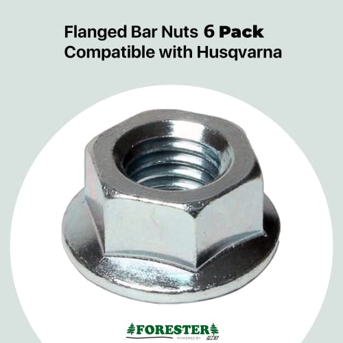 Forester Chainsaw Replacement Bar Nuts - New 6 Pack Chain Saw Nuts Fits Husqvarna Jonsered Partner Replaces OEM 503220001 Chainsaw Parts and Accessories Sprocket Cover Flange Nut for Guide Bars