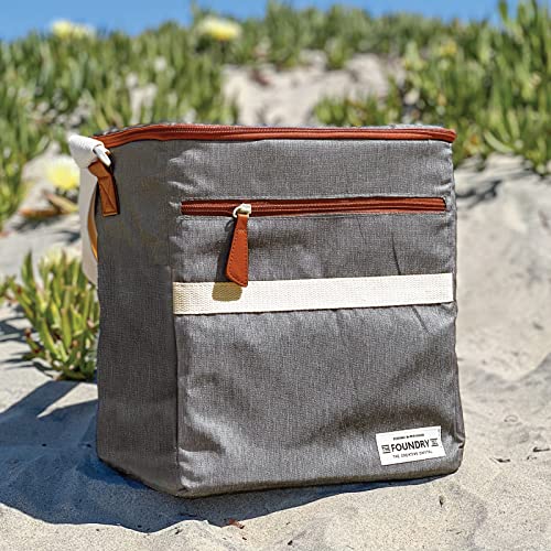 Foundry by Fit+Fresh, 12-Can Soft Cooler Bag Insulated Leak Proof, Insulated Soft Cooler Bag, Portable Soft Cooler, Soft Cooler Leakproof, Large Soft Cooler, Soft Sided Cooler Bag, Travel Cooler