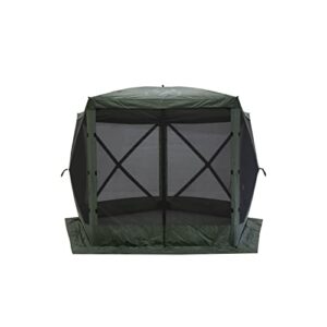 Gazelle Tents™, G5 5-Sided Portable Gazebo, Easy Pop-Up Hub Screen Tent, Waterproof, UV Resistant, 4-Person & Table, Alpine Green, 85" x 115" x 106", GK909 Includes FREE 3 pack of wind panels