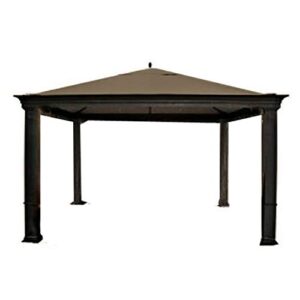 garden winds replacement canopy top cover for tiverton series 3 gazebo – riplock 350 – nutmeg