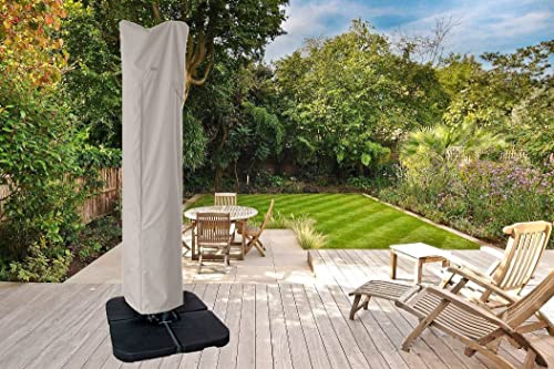 Garden Balsam Patio Umbrella Cover for 9ft to 13ft Offset Umbrella, Water Resistant, Curved Cantilever and Straight Pole Parasol Outdoor Umbrellas Cover with Zipper and Rod