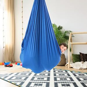 TOPARCHERY Indoor Therapy Swing for Teens w/More Special Needs, Cuddle Hammock Ideal for Autism, ADHD, Aspergers and Sensory Integration Snuggle Swing Hammocks (Blue)